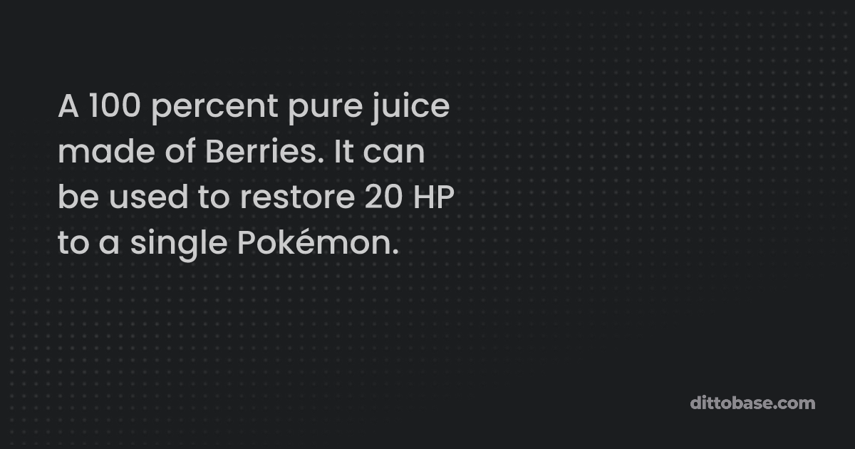 Berry Juice | Dittobase