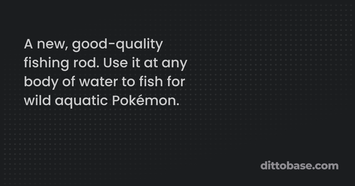 Good Rod | Dittobase