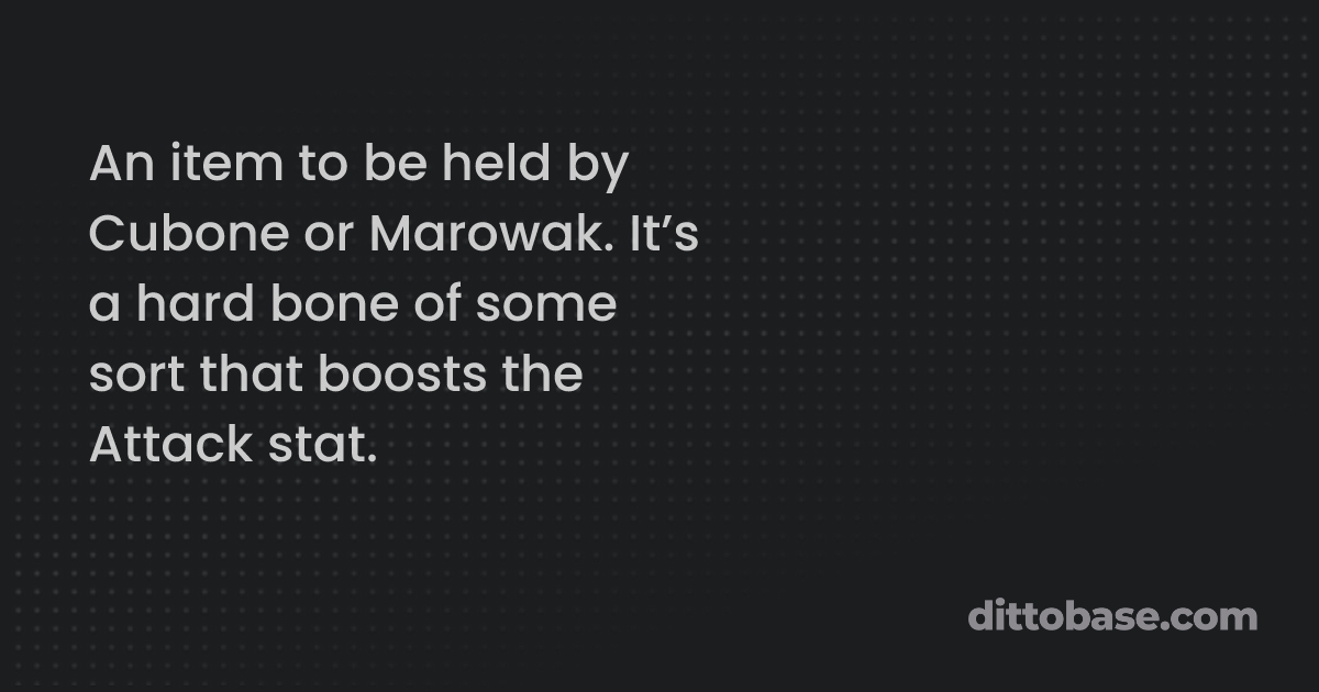 Thick Club | Dittobase