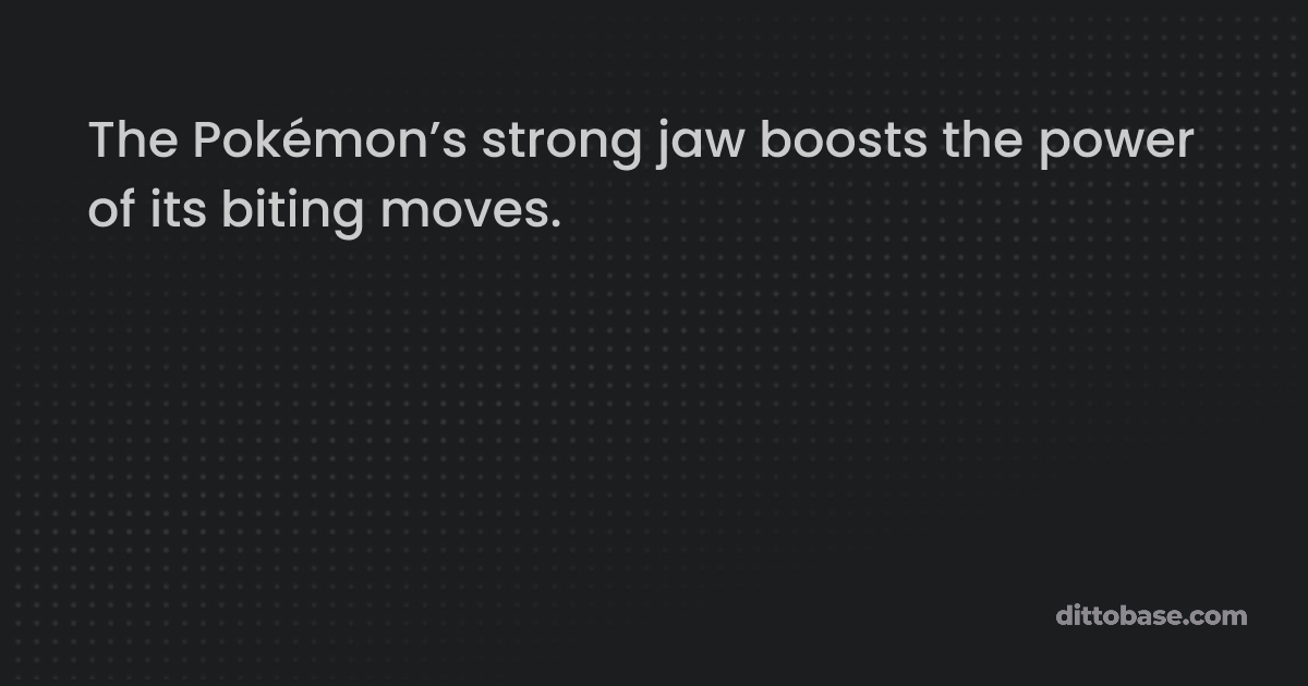 Strong Jaw | Dittobase