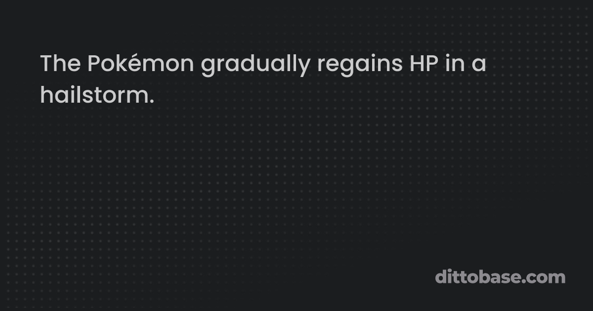 Ice Body | Dittobase