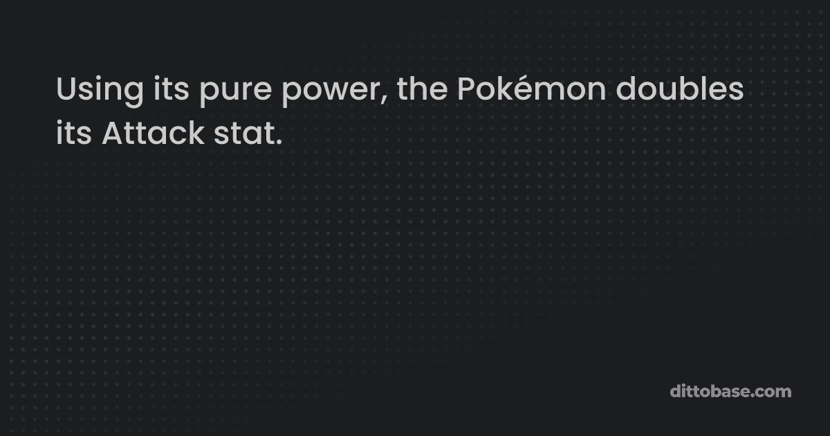 Pure Power | Dittobase