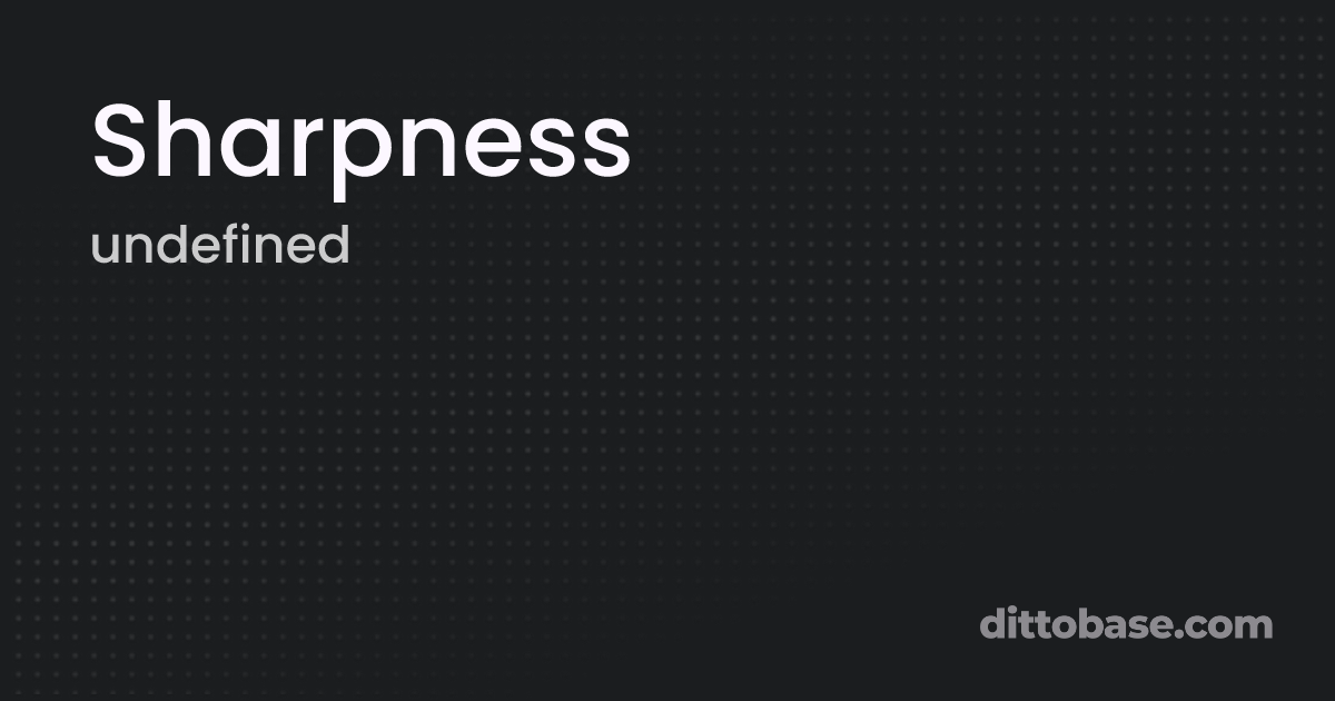 Sharpness | Pokémon Ability | Dittobase