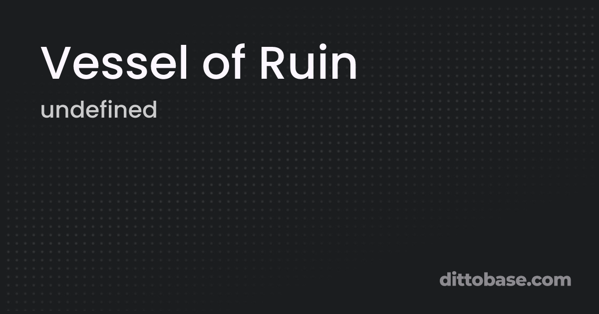 Vessel of Ruin | Pokémon Ability | Dittobase