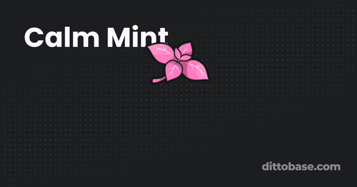 Calm Mint | Pokémon Item | Dittobase