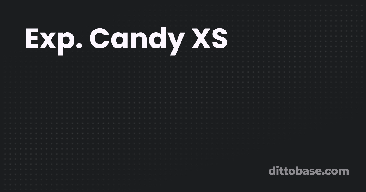 Exp. Candy XS | Pokémon Item | Dittobase