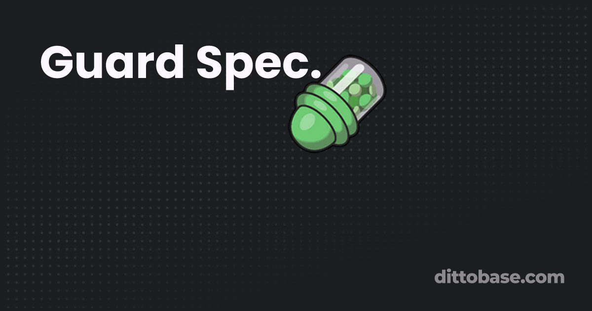 Guard Spec. | Pokémon Item | Dittobase