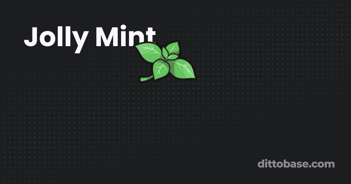 Jolly Mint | Pokémon Item | Dittobase