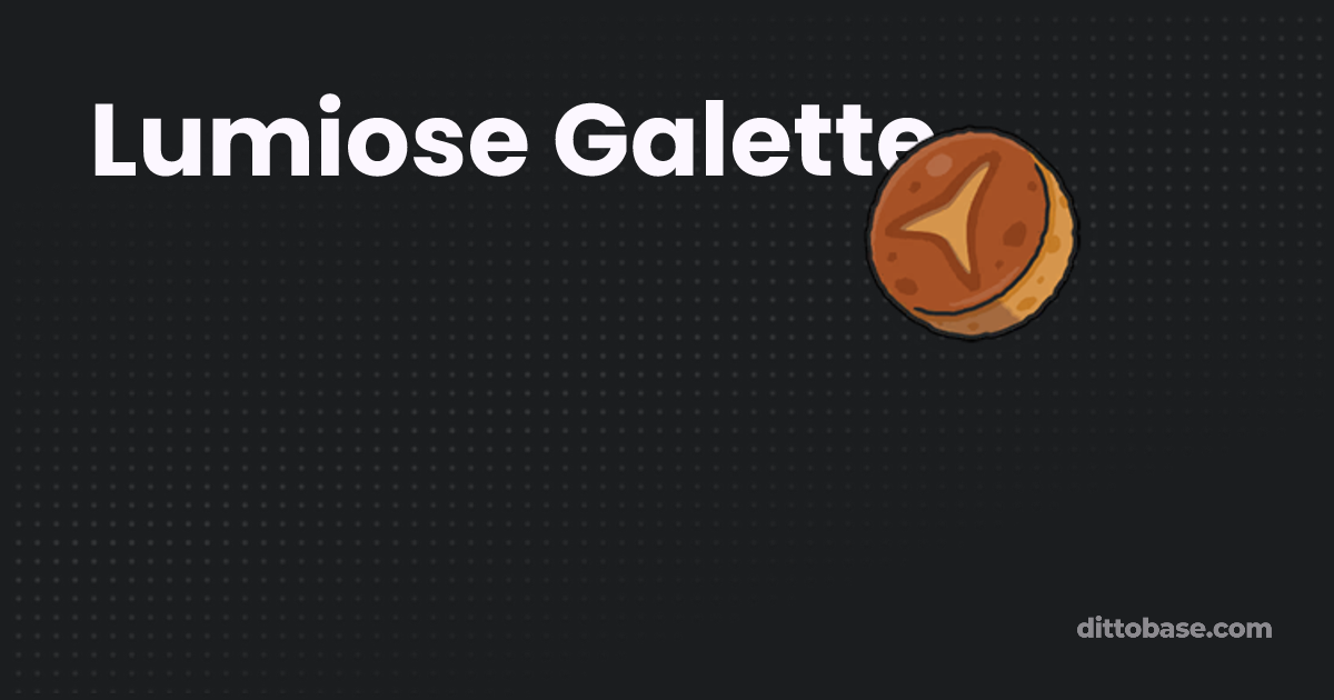 Lumiose Galette | Pokémon Item | Dittobase
