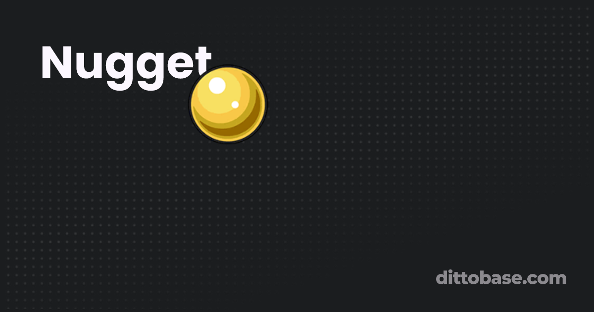 Nugget | Pokémon Item | Dittobase