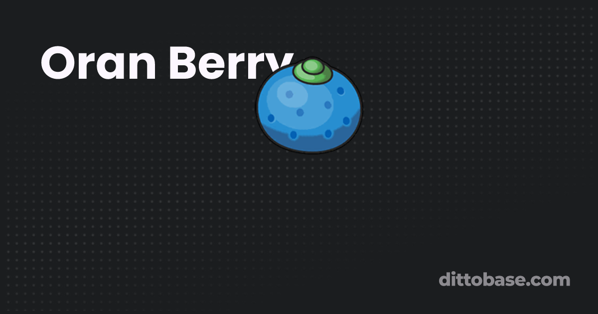 Oran Berry | Pokémon Item | Dittobase