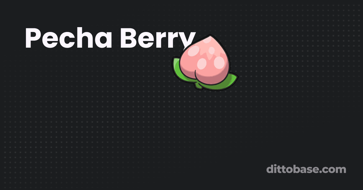 Pecha Berry | Pokémon Item | Dittobase