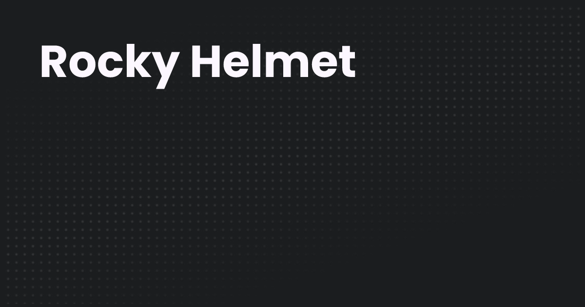 Rocky Helmet | Pokémon Item | Dittobase