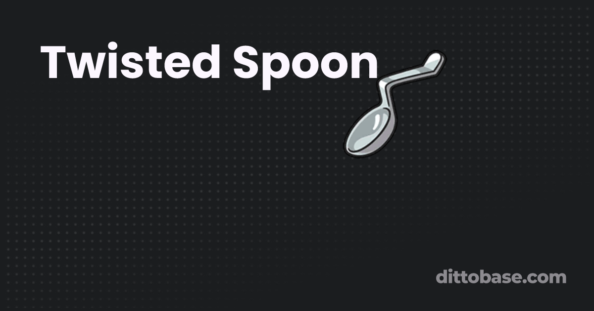 Twisted Spoon | Pokémon Item | Dittobase