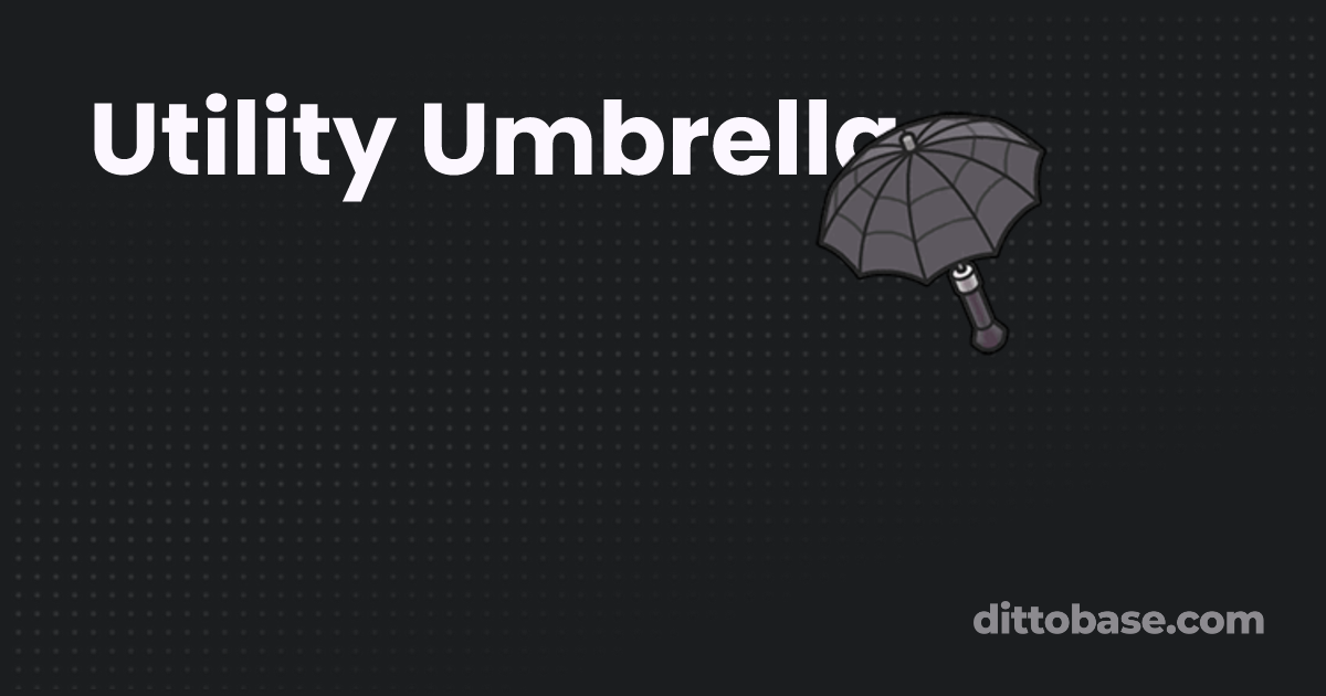 Utility Umbrella | Pokémon Item | Dittobase