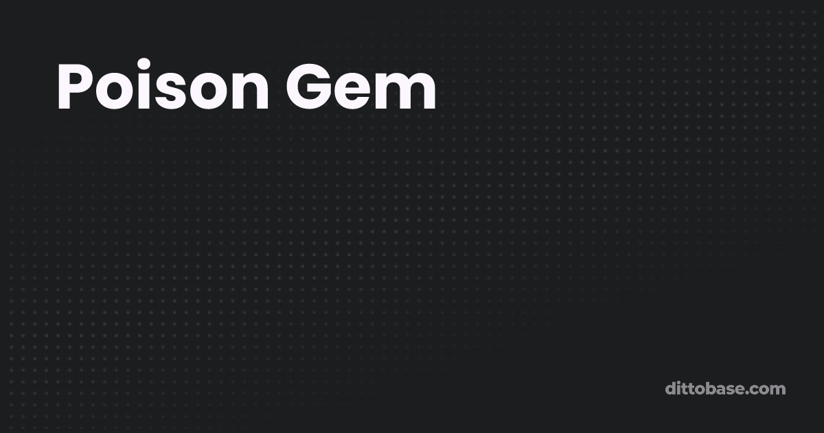 Poison Gem | Pokémon Item | Dittobase