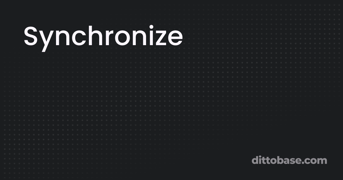 Synchronize | Pokémon Ability | Dittobase