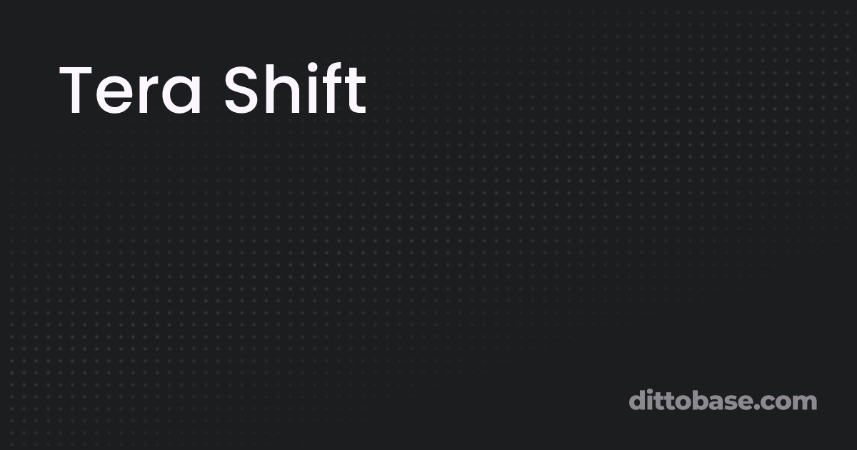 Tera Shift | Pokémon Ability | Dittobase