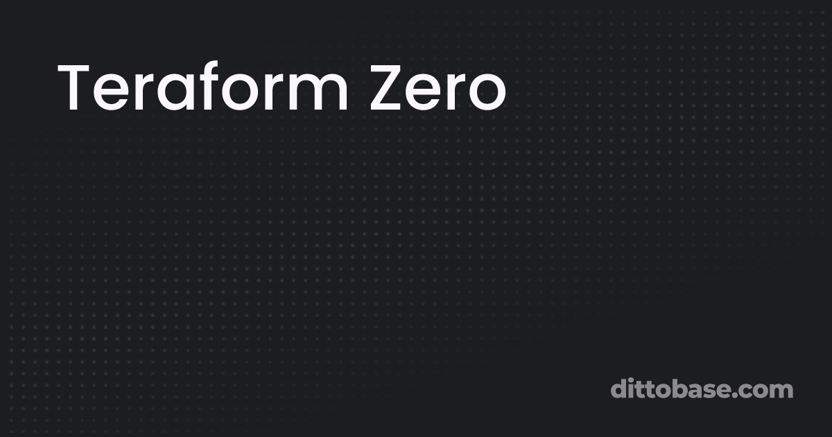 Teraform Zero | Pokémon Ability | Dittobase