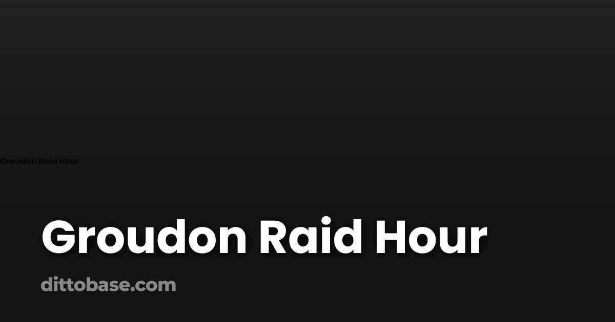 Groudon Raid Hour | Dittobase
