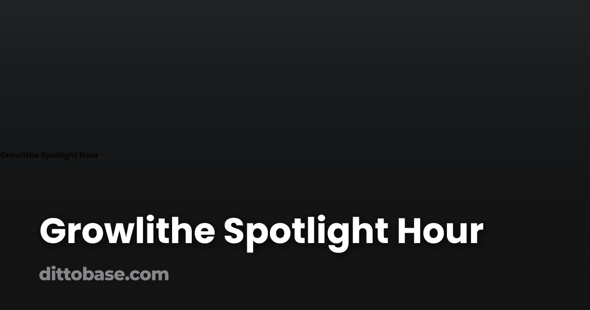 Growlithe Spotlight Hour | Dittobase