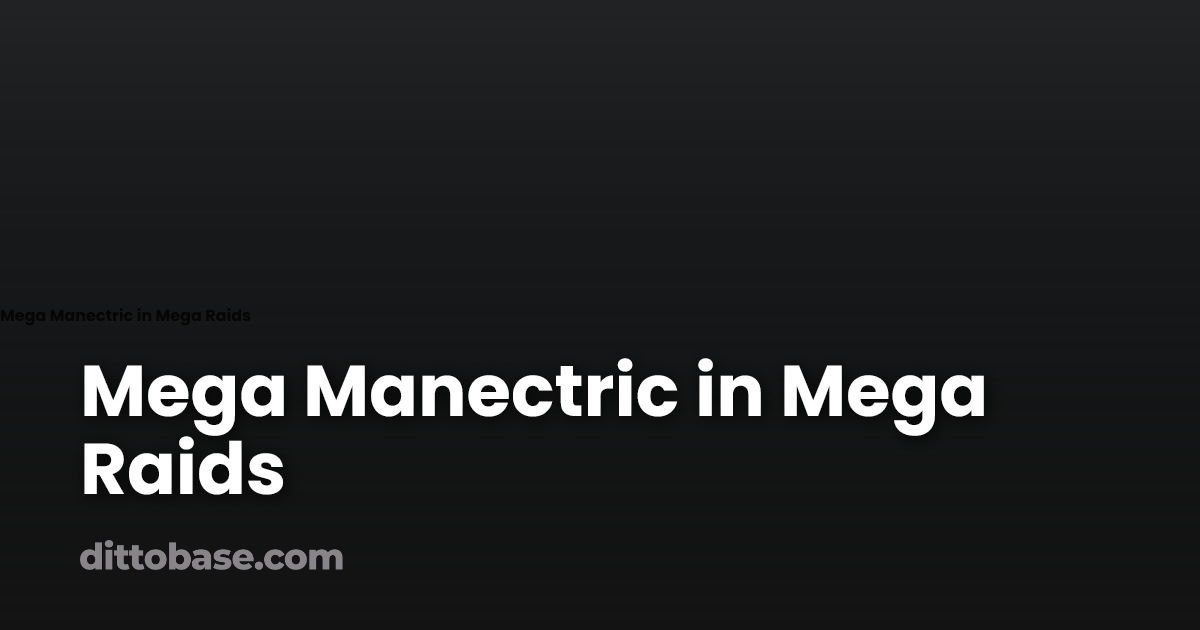 Mega Manectric in Mega Raids | Dittobase