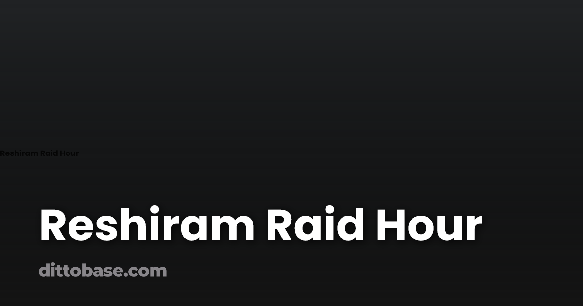 Reshiram Raid Hour | Dittobase