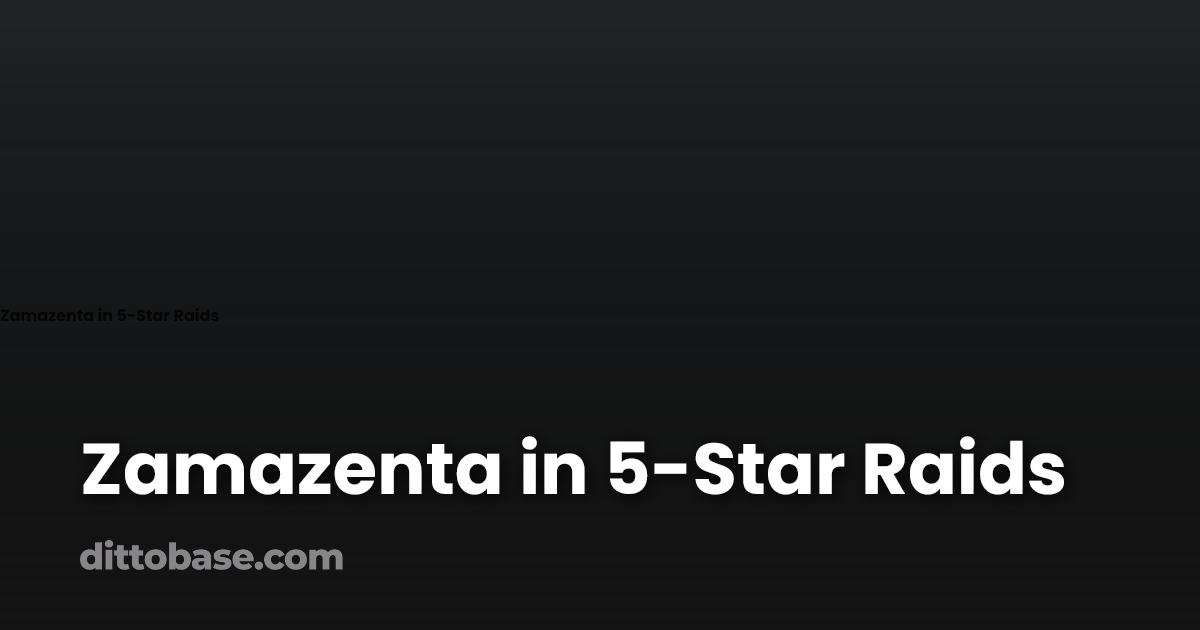 Zamazenta in 5-Star Raids | Dittobase