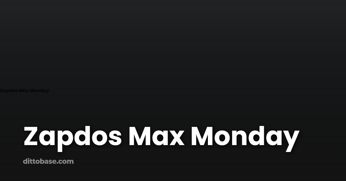 Zapdos Max Monday | Dittobase