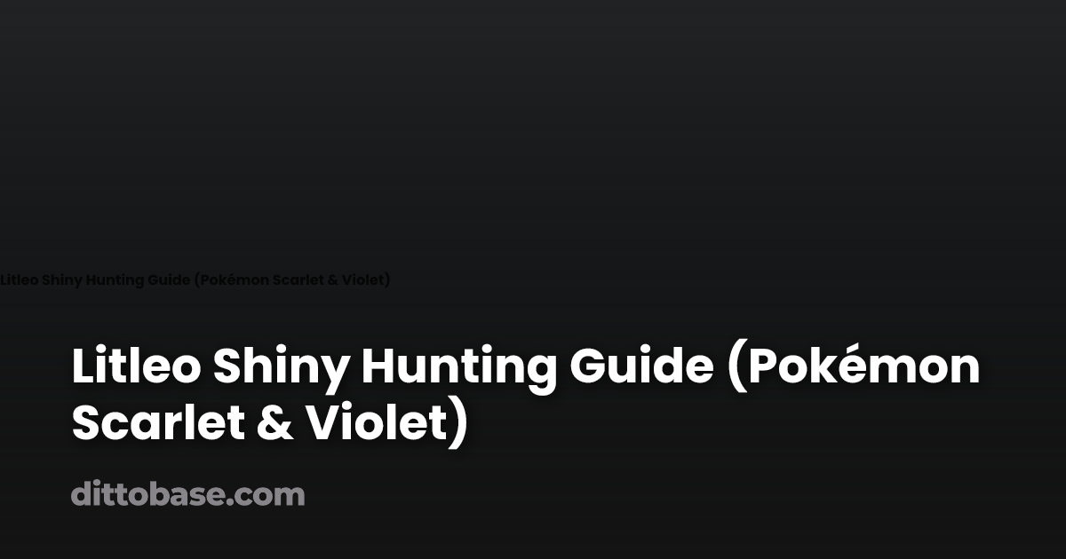 shiny litleo evolution line