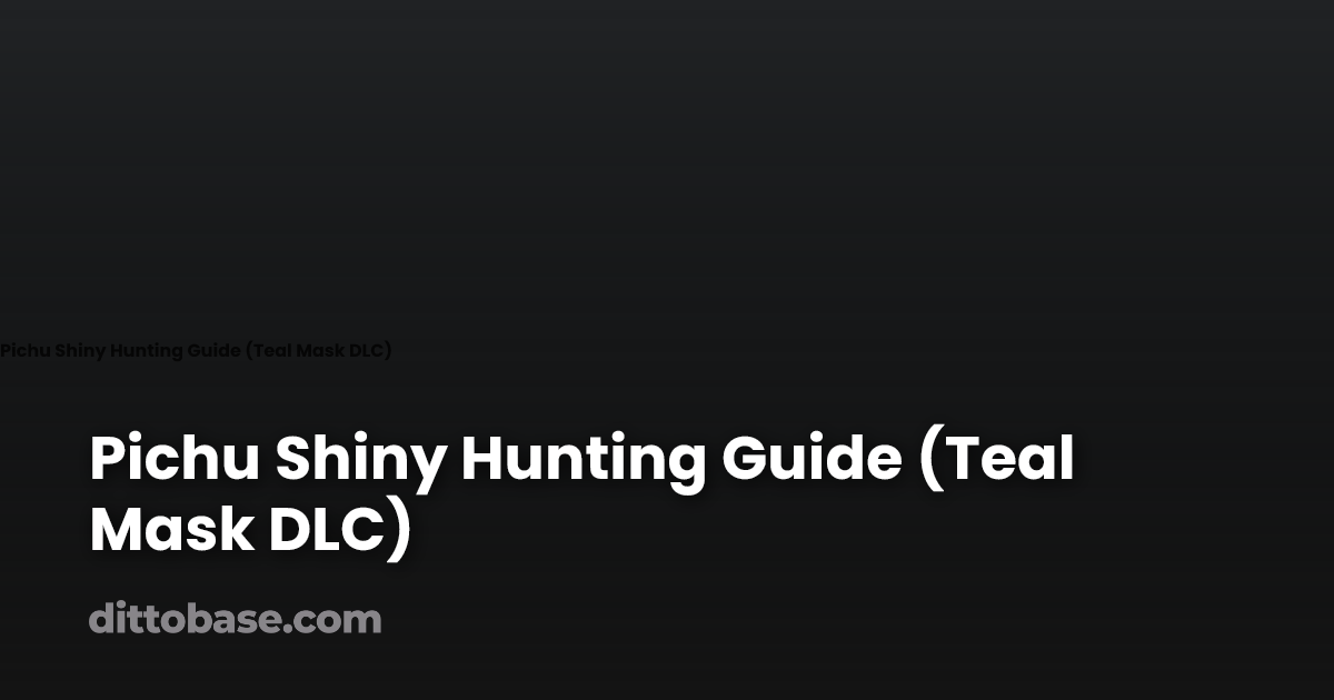 pichu evolution level scarlet