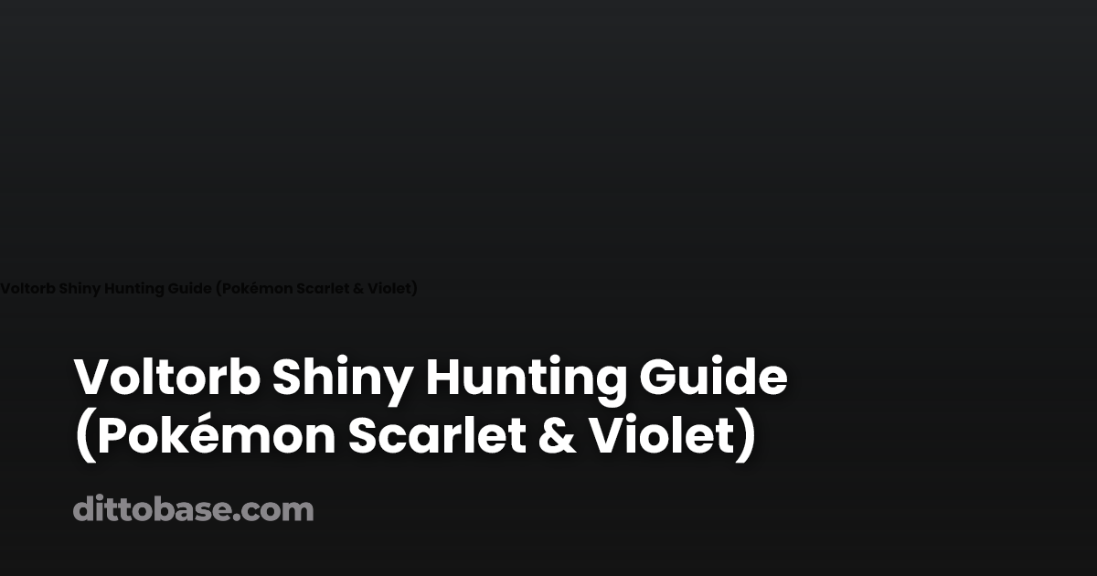 pokemon scarlet voltorb evolution